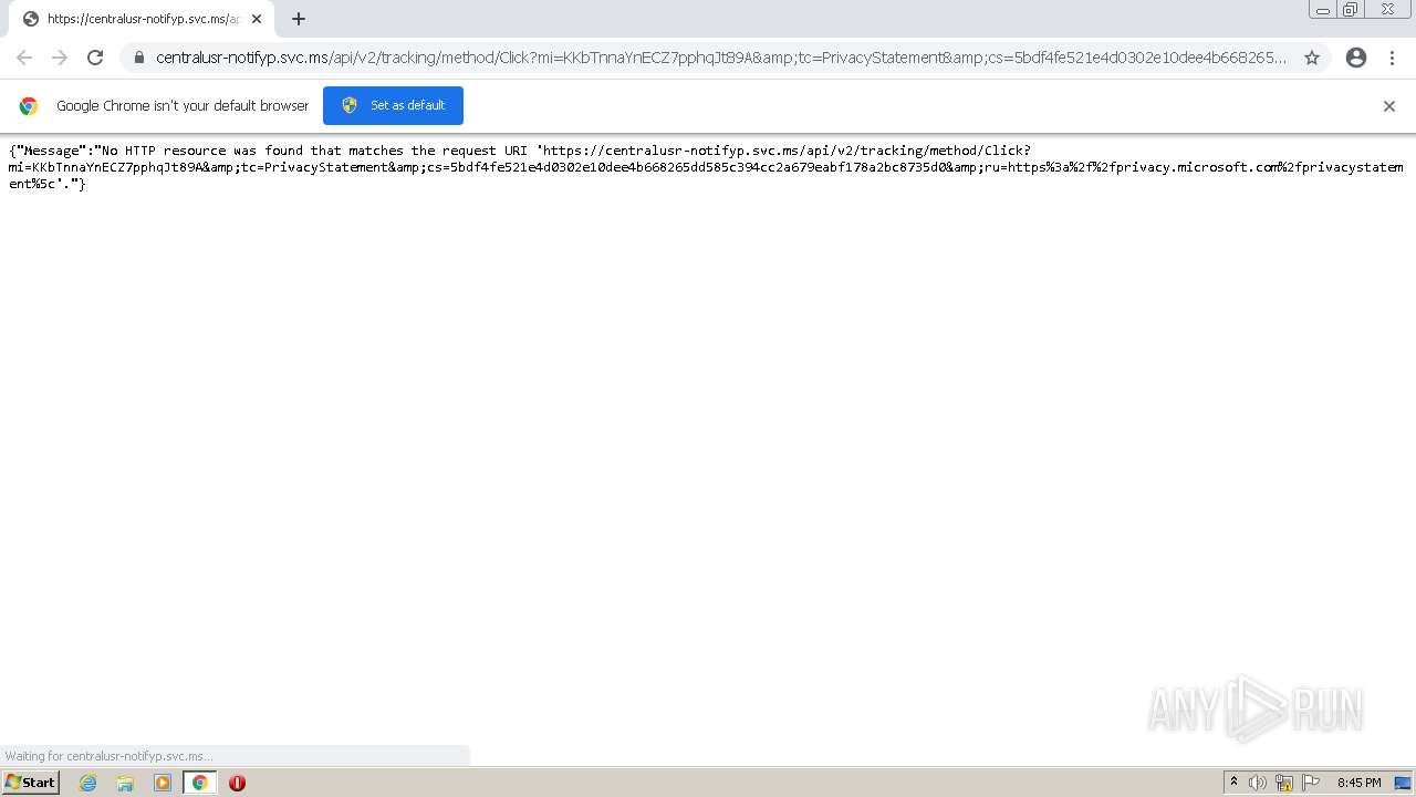 Malware analysis https://centralusr-notifyp.svc.ms/api/v2/tracking/method/Click?mi ...