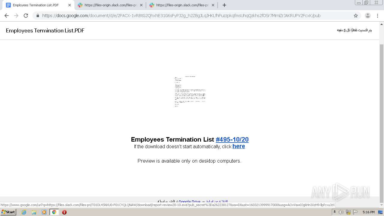 Malware analysis https://docs.google.com/document/d/e/2PACX ...