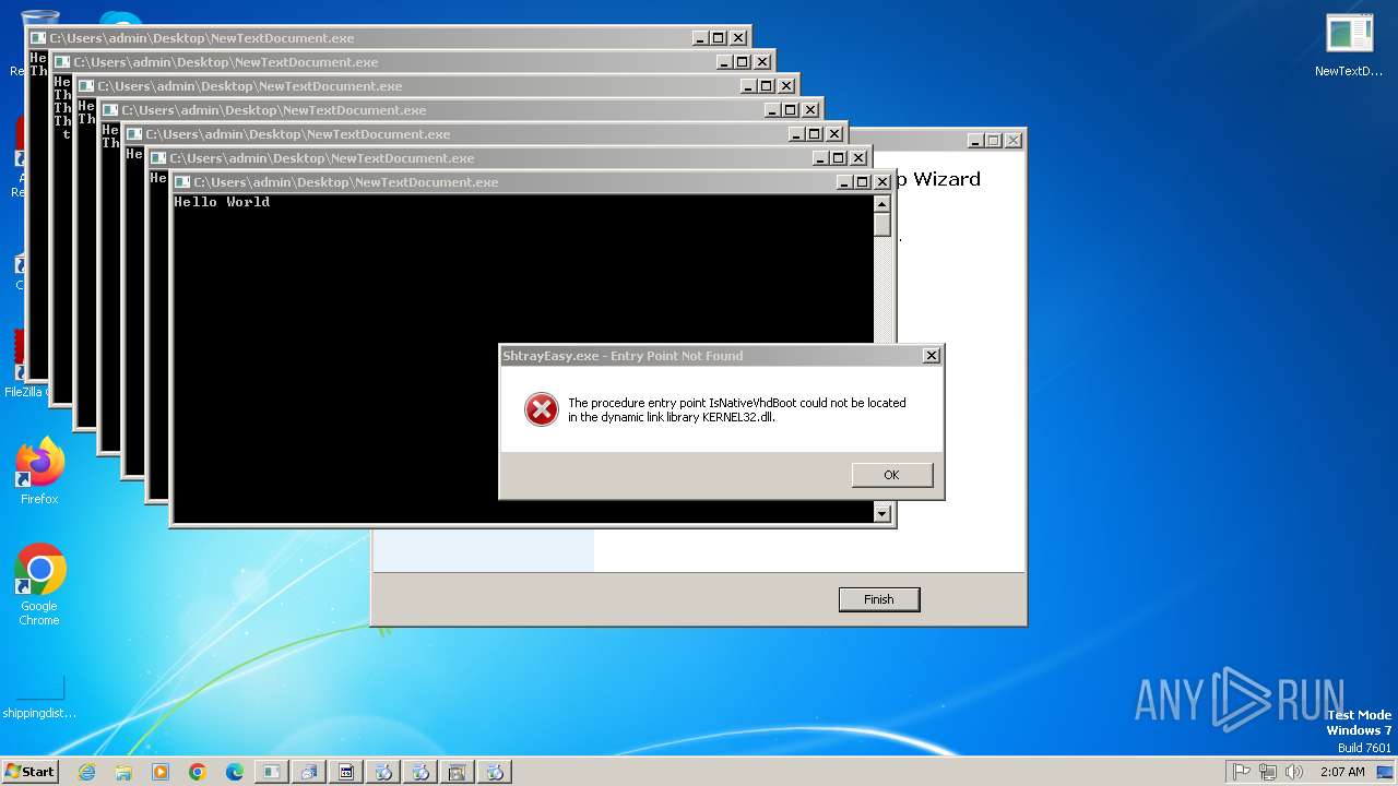 Analysis NewTextDocument.exe (MD5: A239A27C2169AF388D4F5BE6B52F272C) Malicious activity ...