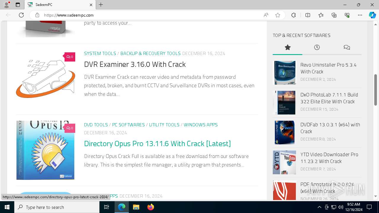 Malware analysis SadeemPC.com Malicious activity | ANY.RUN - Malware ...