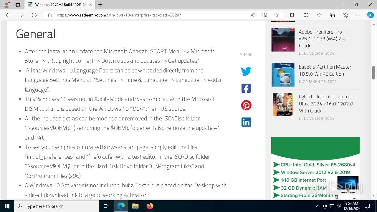 Malware analysis SadeemPC.com Malicious activity | ANY.RUN - Malware ...