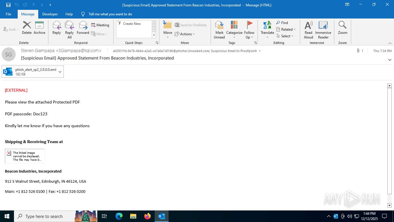 Malware analysis original (3).eml Malicious activity | ANY.RUN ...