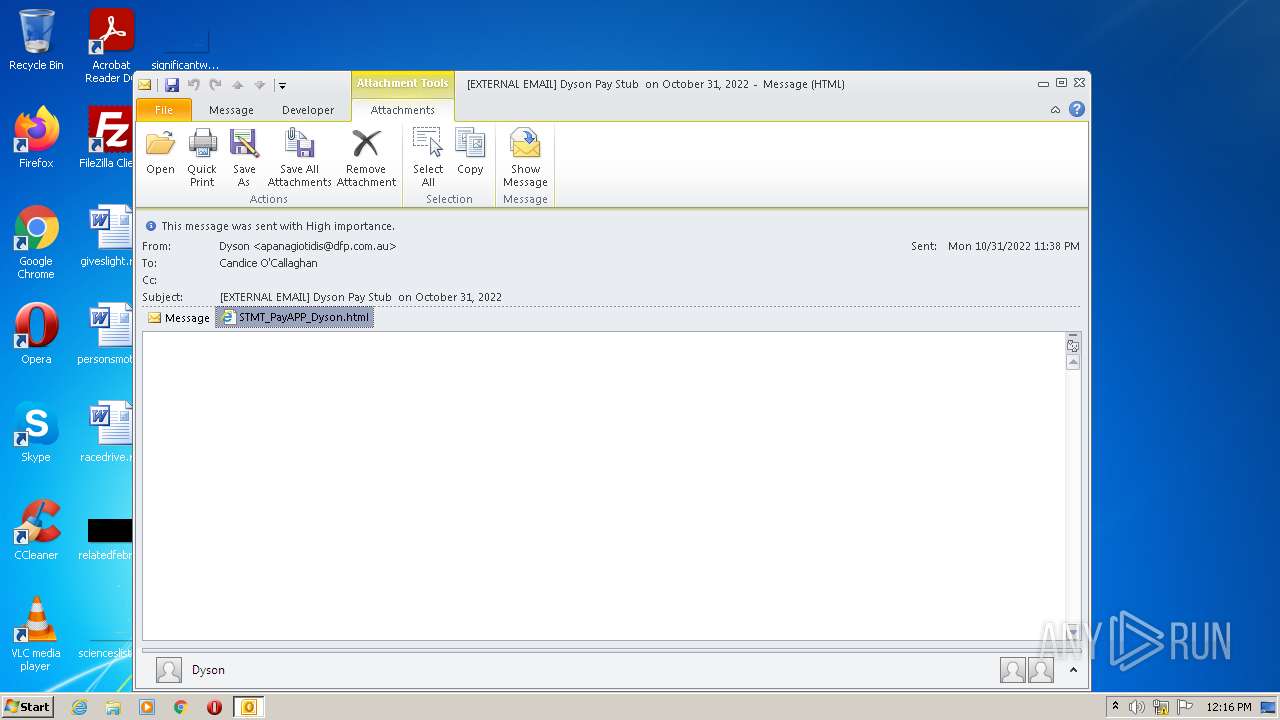 Malware analysis EXTERNAL EMAIL Dyson Pay Stub on October 31 2022.msg ...