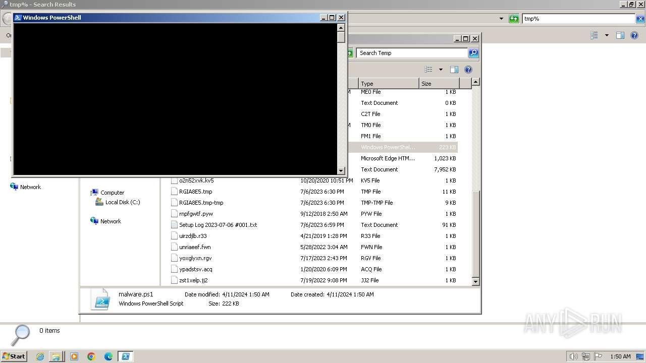 Malware analysis malware.ps1 Malicious activity | ANY.RUN - Malware Sandbox Online