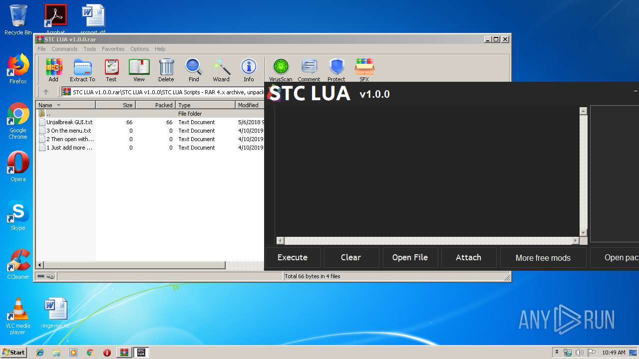 Analysis STC LUA v1.0.0.rar (MD5: 58FC07C562B515D969BC356BDAA615CA) Suspicious activity ...
