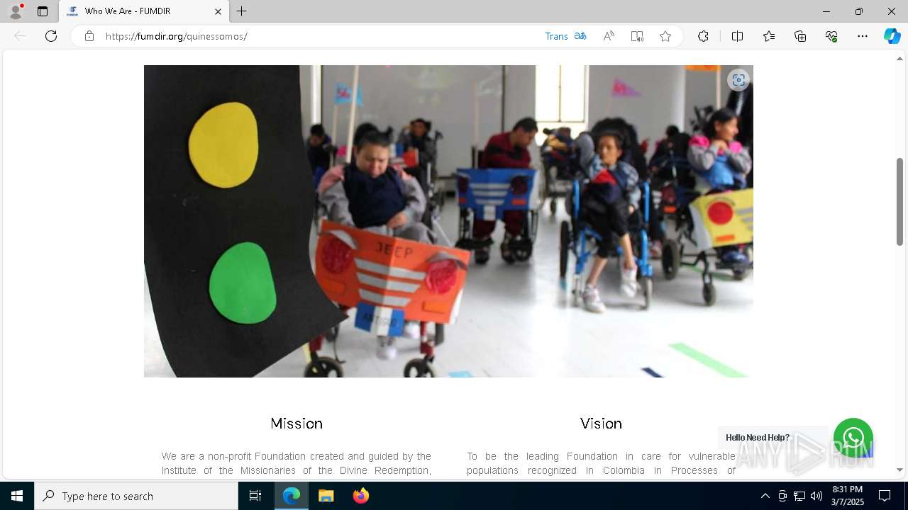 Analysis https://fumdir.org/quinessomos Malicious activity - Interactive analysis ANY.RUN