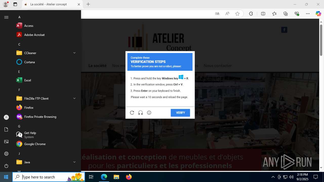 Analysis atelierconcept.eu Malicious activity - Interactive analysis ...