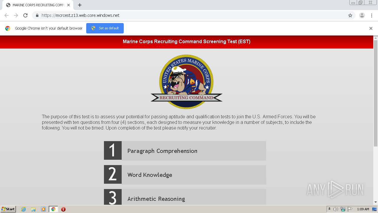 Malware analysis https://mcrcest.z13.web.core.windows.net/ No threats detected | ANY.RUN ...