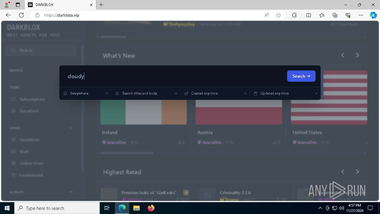 Analysis darkblox.vip Malicious activity - Interactive analysis ANY.RUN