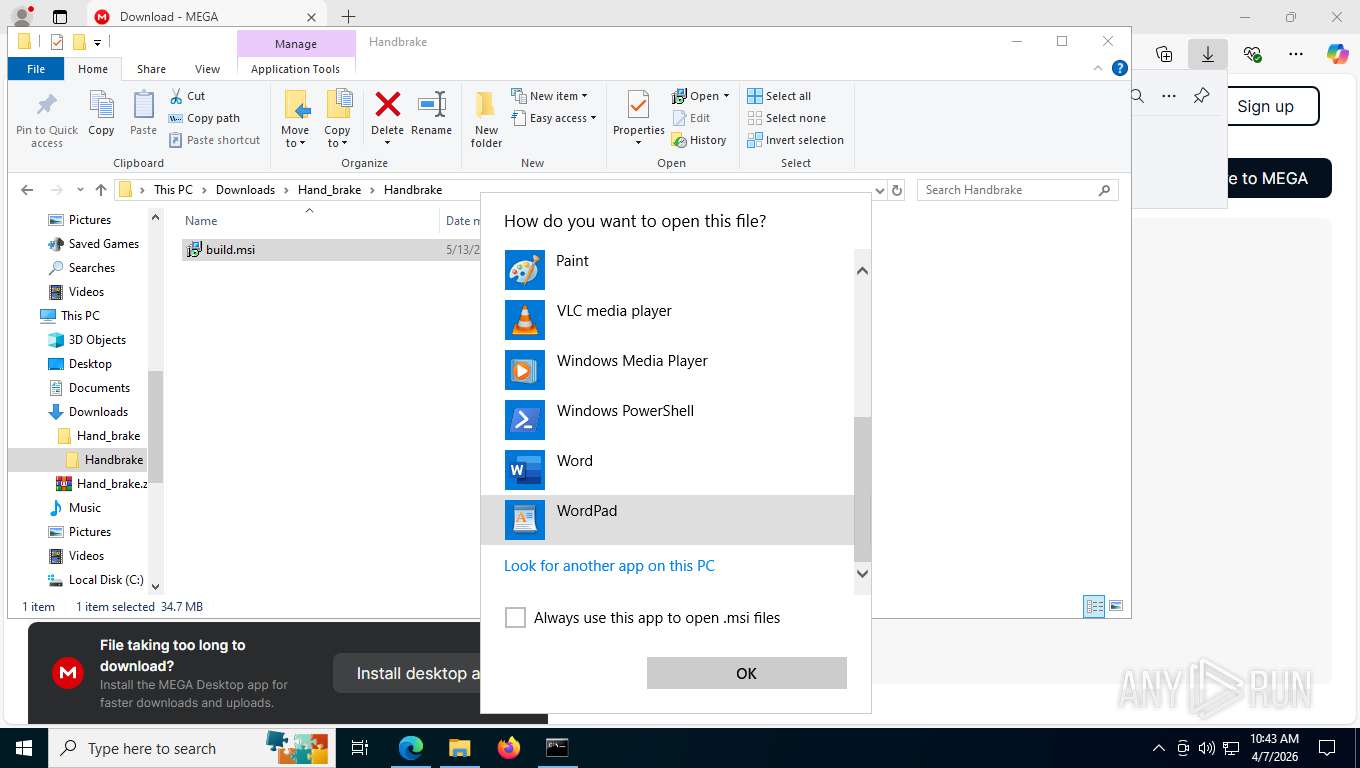 Malware analysis https://mega.nz/file/SdZmmSSC#lC30rk_WrL ...