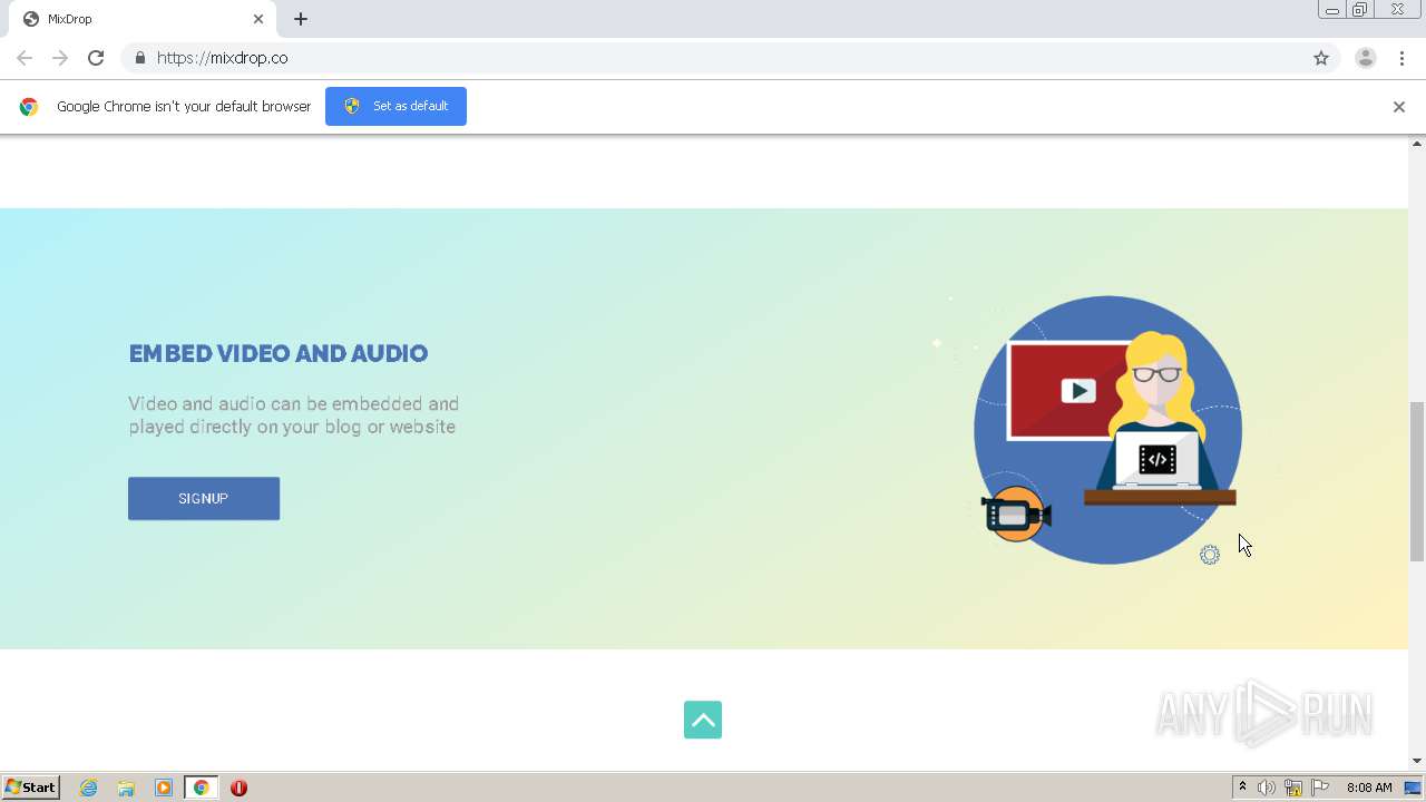 Malware analysis https://mixdrop.co No threats detected | ANY.RUN ...