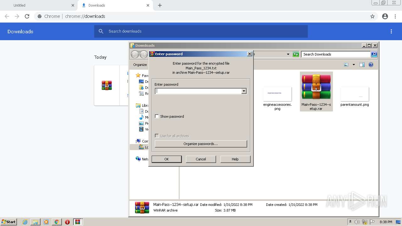 Malware analysis https://www.mediafire.com/file/1uc15vmw7p2emof/Main-Pass--1234--setup.rar/file ...