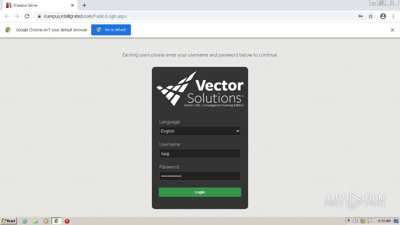 Malware analysis https://icampus.intelligrated.com Malicious activity ...