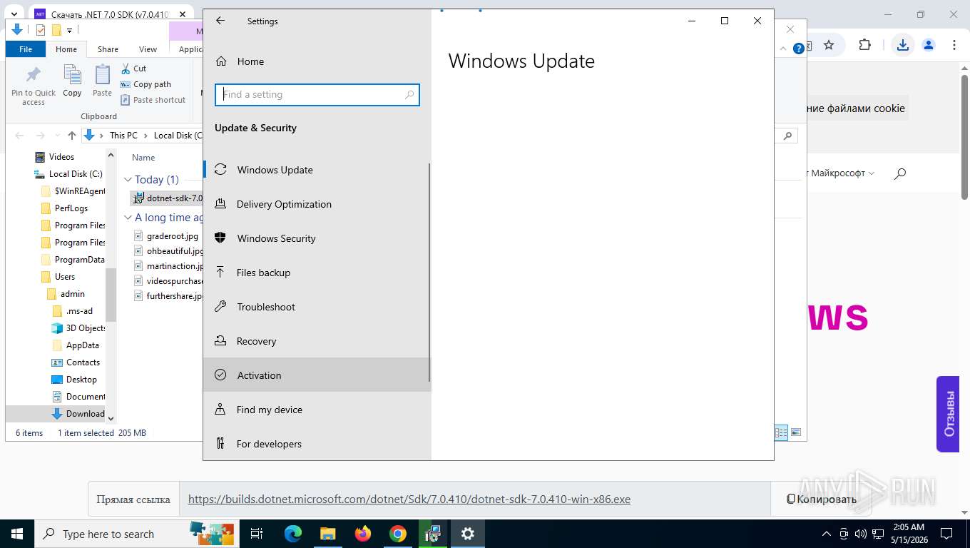 Malware analysis https://dotnet.microsoft.com/ru-ru/download/dotnet ...