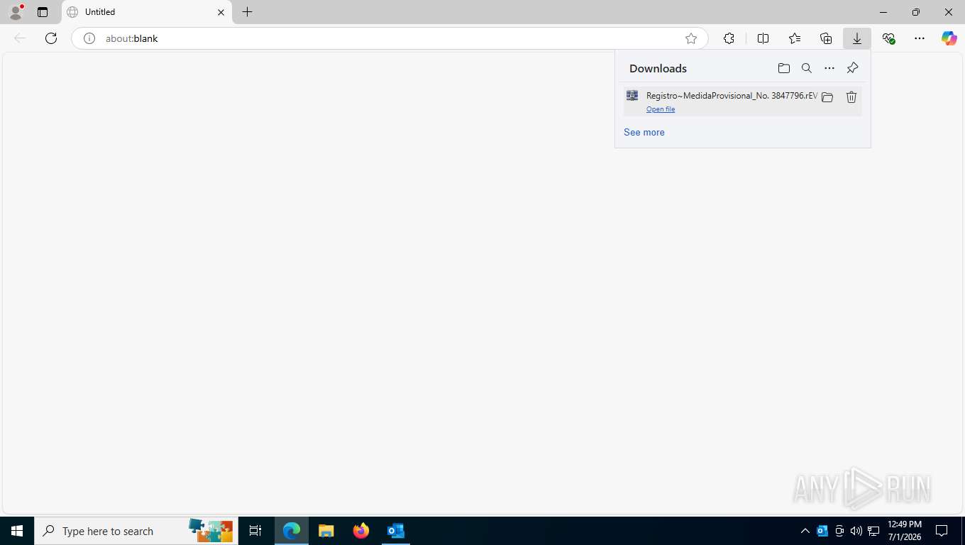 Malware analysis Notificacion_Medida_Provisional_No._3847796.eml ...