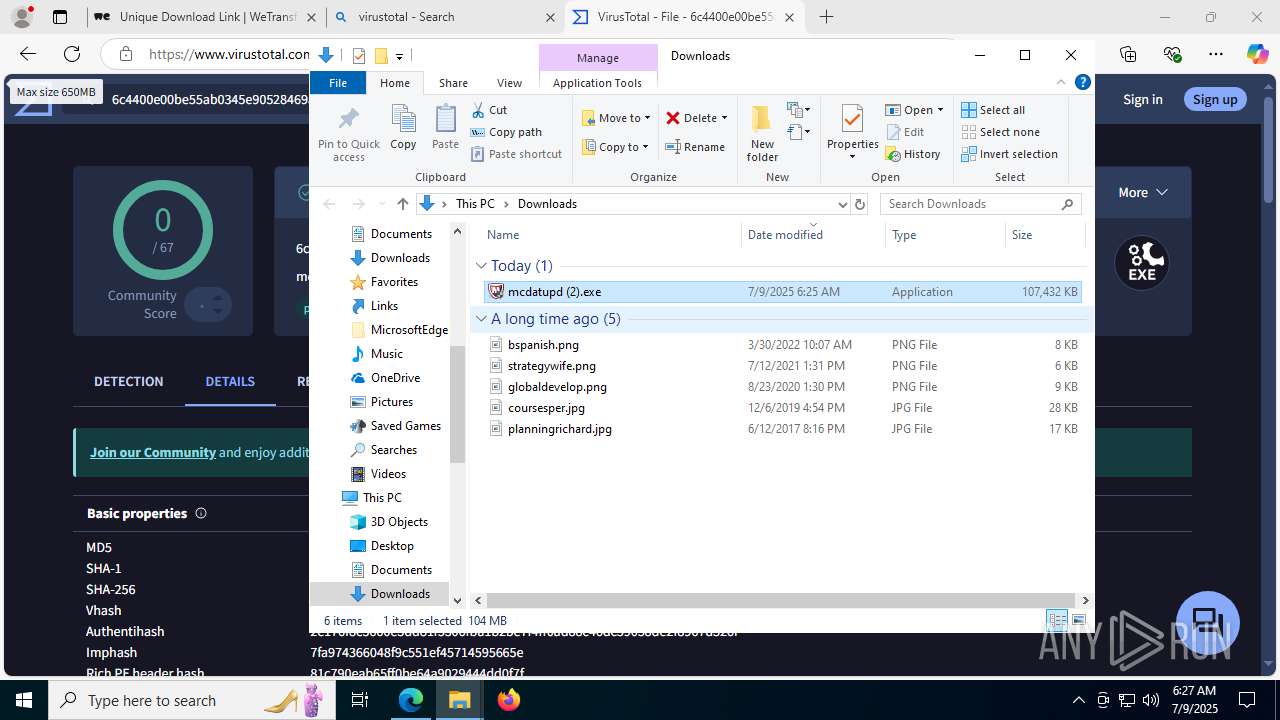 Malware analysis https://we.tl/t-KKnzGdI3GU Malicious activity | ANY.RUN - Malware Sandbox Online