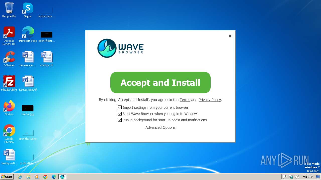 Malware analysis Wave Browser.exe Malicious activity | ANY.RUN ...