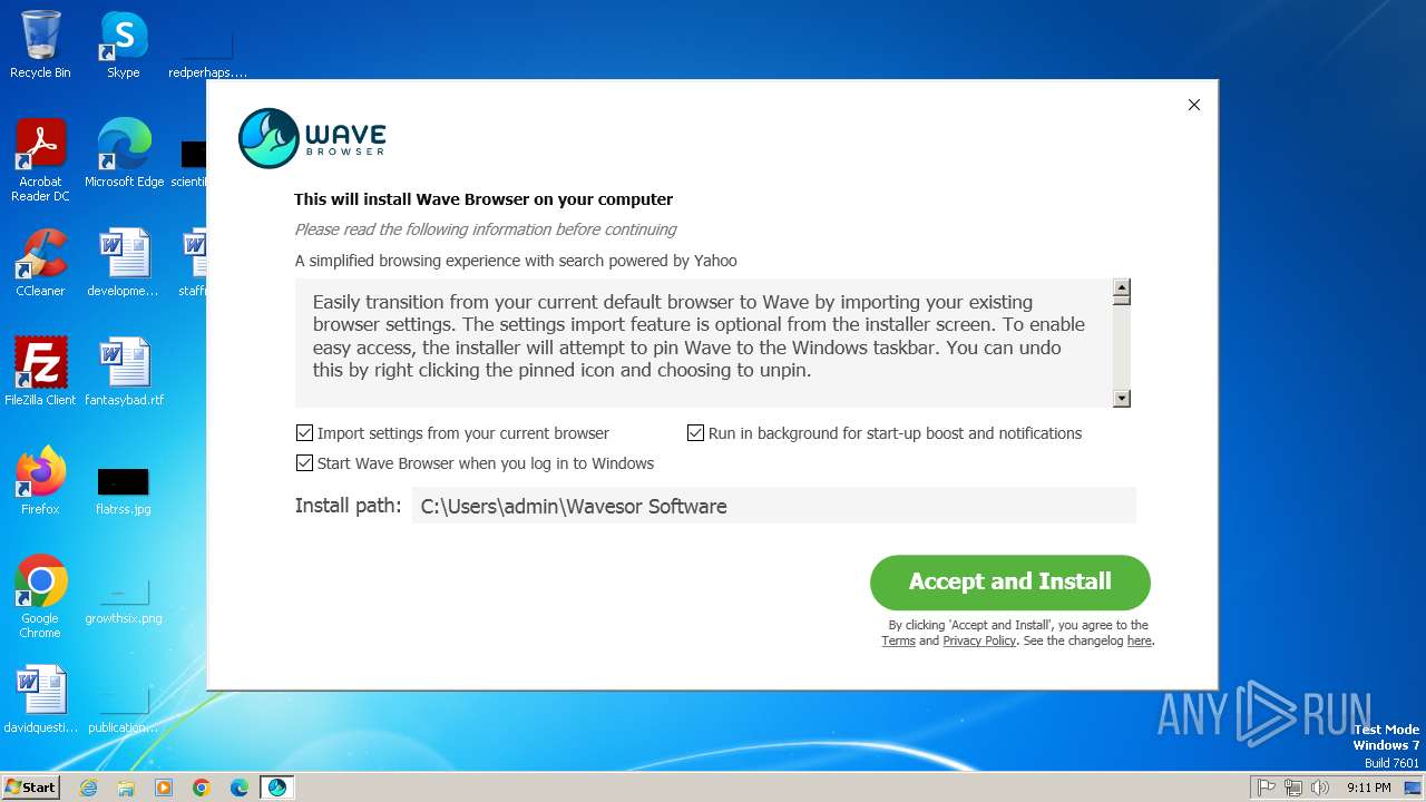 Malware analysis Wave Browser.exe Malicious activity | ANY.RUN ...