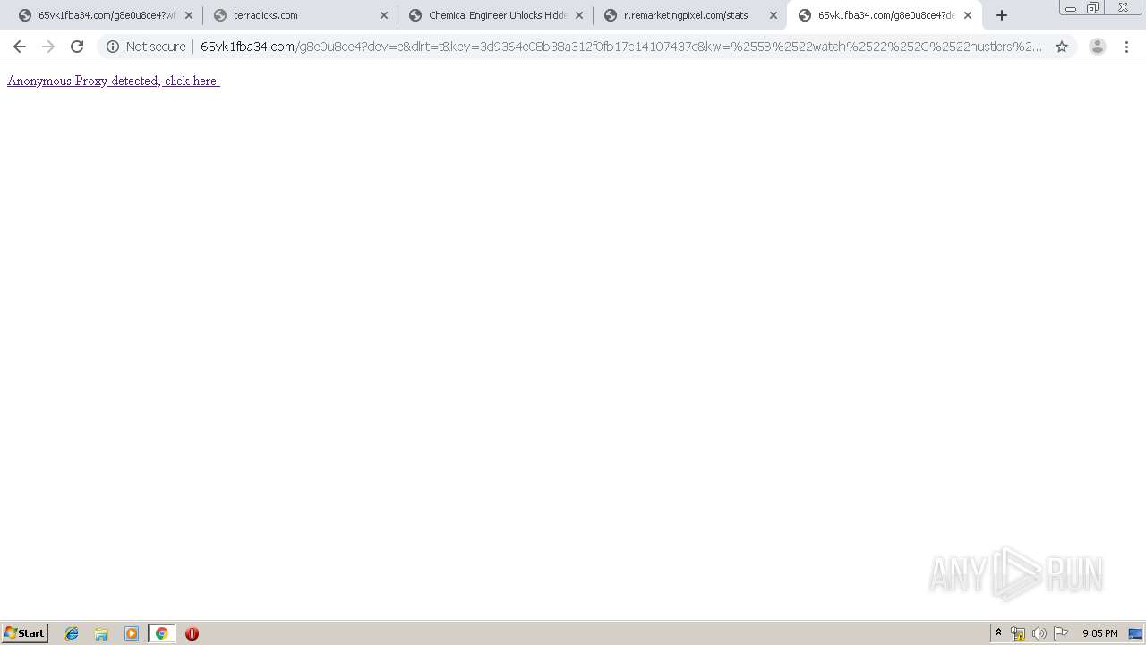 Analysis http://65vk1fba34.com:80/g8e0u8ce4?wfqtd=20&refer=http%253A ...