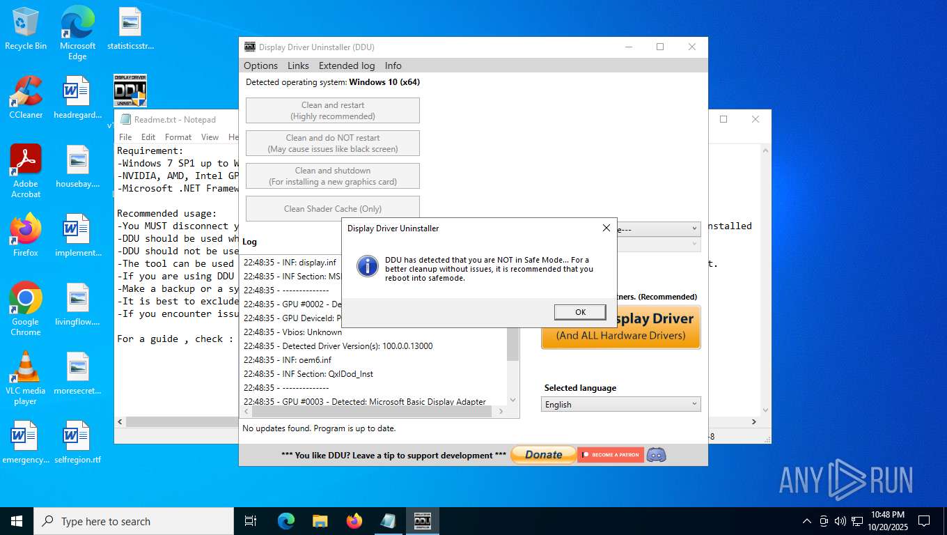 Malware analysis DDU v18.1.3.5_setup.exe Suspicious activity | ANY.RUN - Malware Sandbox Online