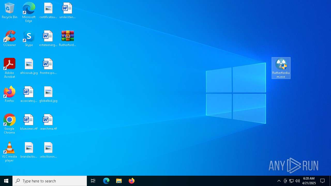 Malware analysis Rutherfordium.zip Malicious activity | ANY.RUN ...