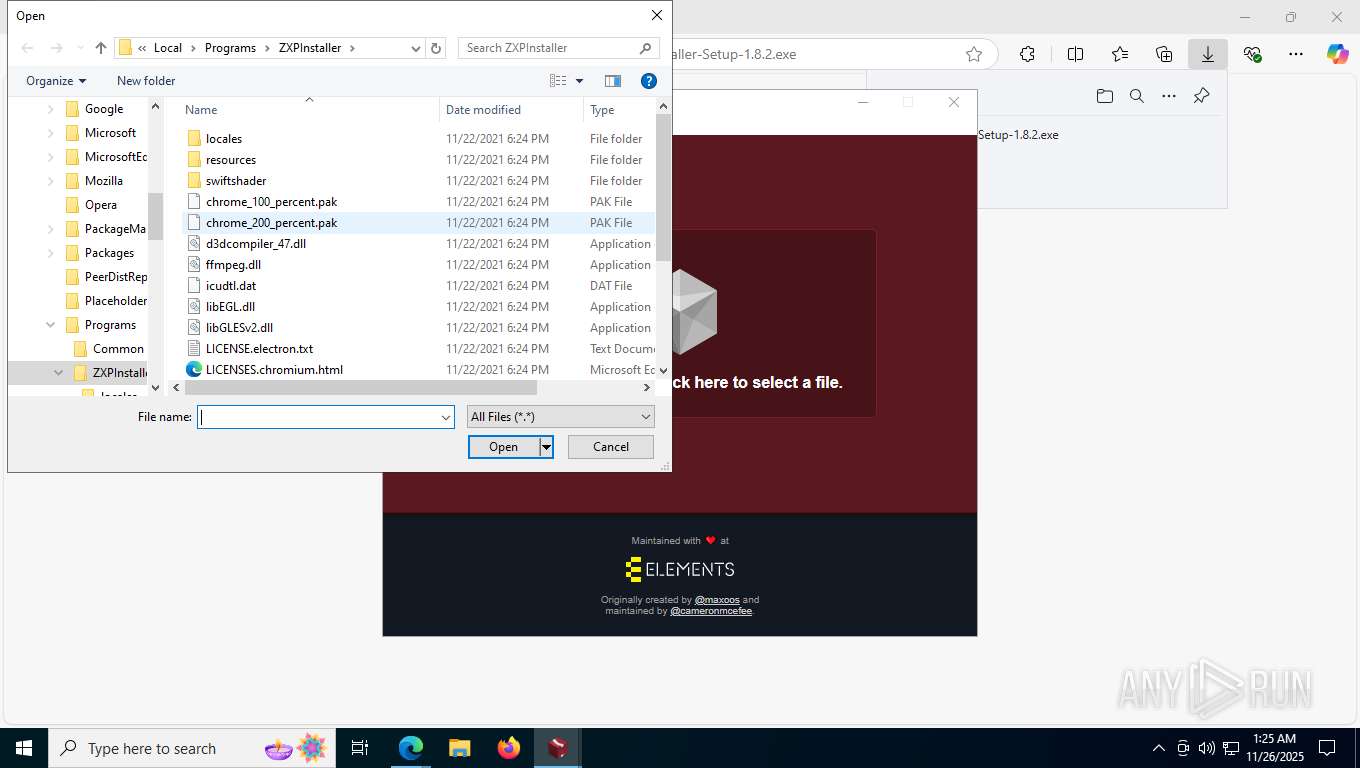 Malware analysis https://github.com/elements-storage/ZXPInstaller ...
