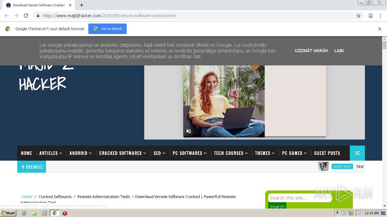 Malware analysis https://www.majidzhacker.com/2020/08/venom-software ...