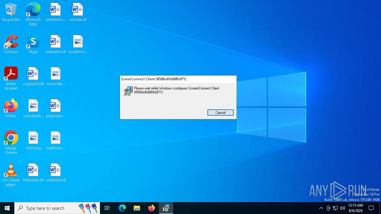 Malware analysis ScreenConnect.ClientSetup.exe Malicious activity | ANY ...