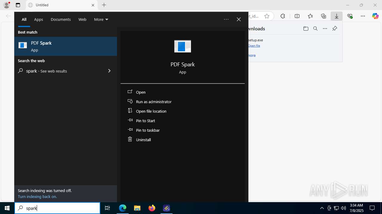 Malware analysis https://sparkonsoft.com/SparkOnSoft.exe?campaign_id ...