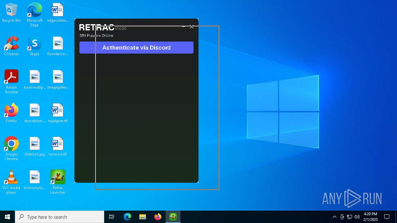 Malware analysis Retrac.Launcher_1.0.20_x64_en-US.msi Malicious ...