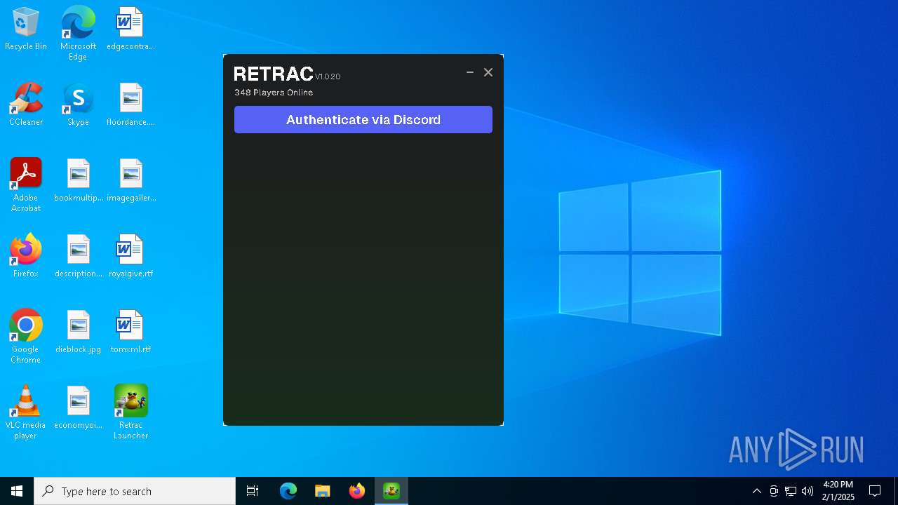 Malware analysis Retrac.Launcher_1.0.20_x64_en-US.msi Malicious ...