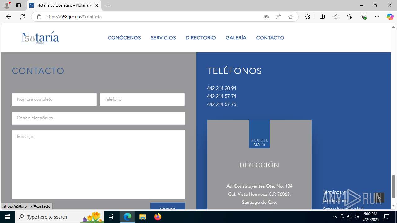 Analysis https://n58qro.mx No threats detected - Interactive analysis ANY.RUN