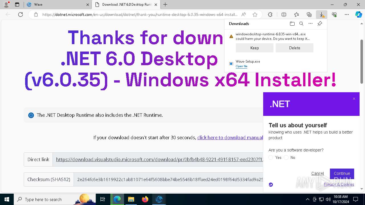 Malware analysis getwave.gg Malicious activity | ANY.RUN - Malware Sandbox Online