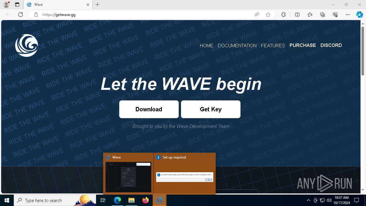 Malware analysis getwave.gg Malicious activity | ANY.RUN - Malware ...