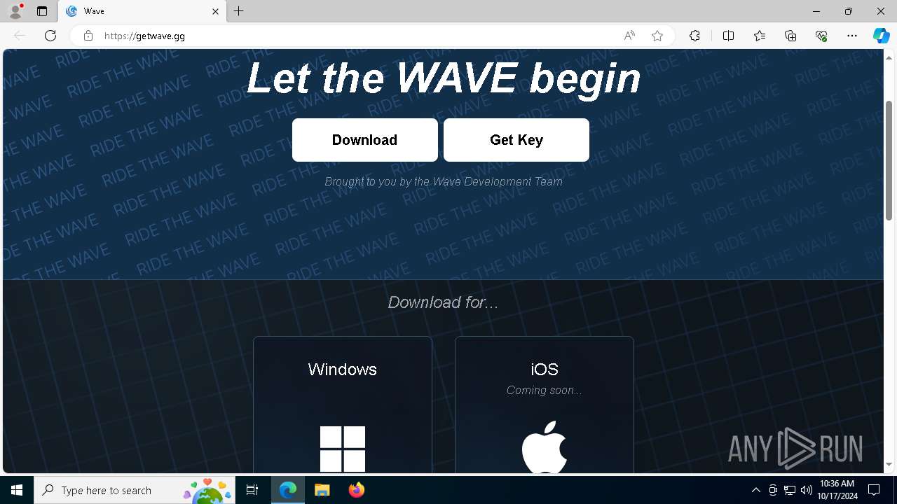 Malware analysis getwave.gg Malicious activity | ANY.RUN - Malware Sandbox Online