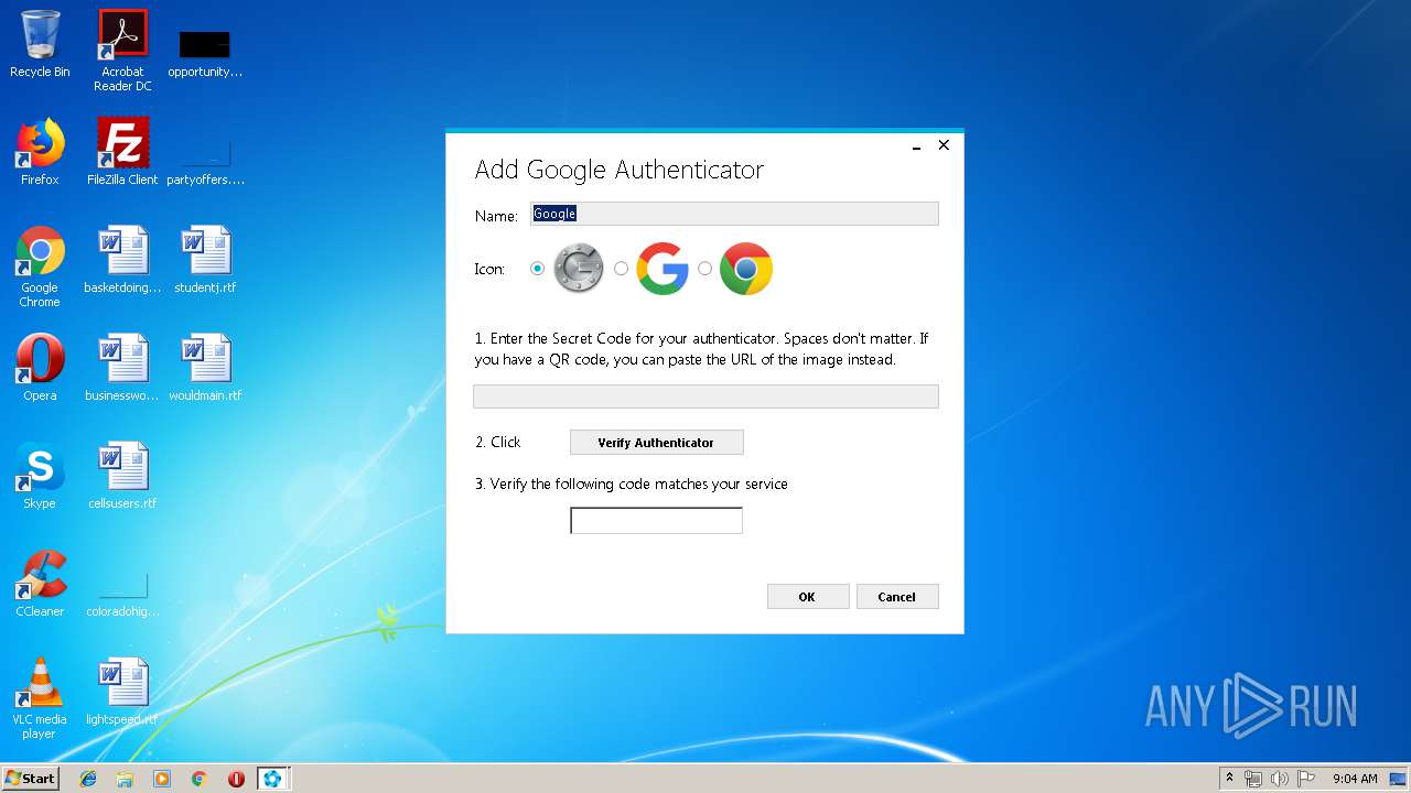 Malware analysis WinAuth.exe Malicious activity | ANY.RUN - Malware ...