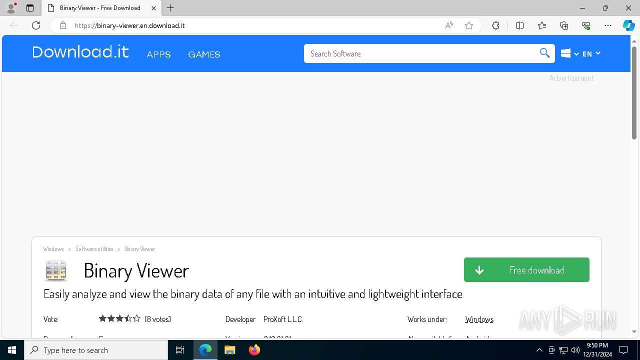 Analysis binary-viewer.en.download.it Malicious activity - Interactive analysis ANY.RUN