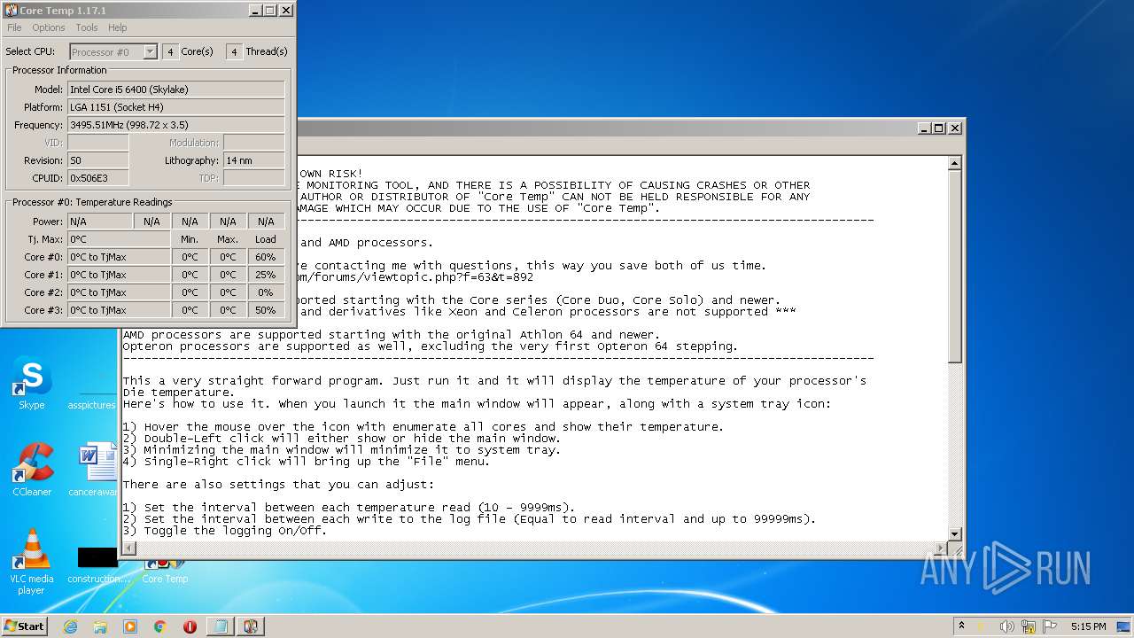 Malware analysis Core-Temp-setup.exe Malicious activity | ANY.RUN ...