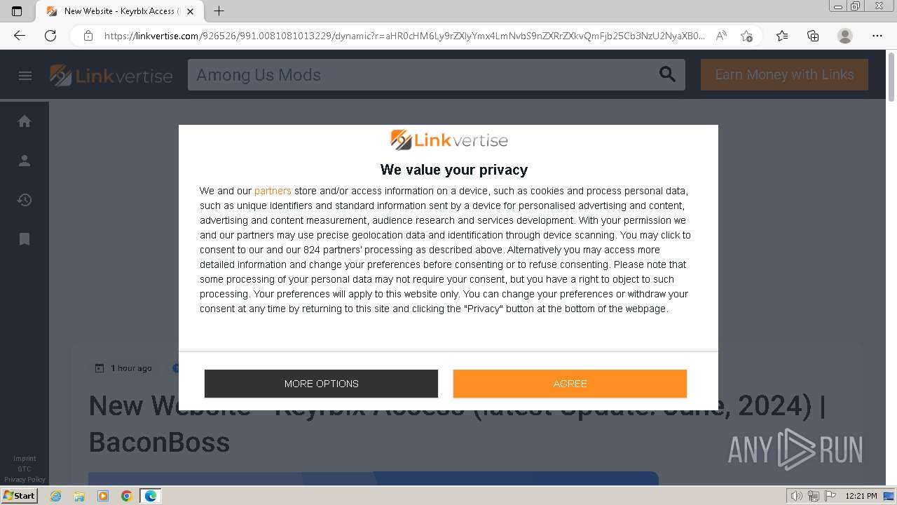 Malware analysis https://keyrblx.com/getkey/BaconBossScript?hwid ...