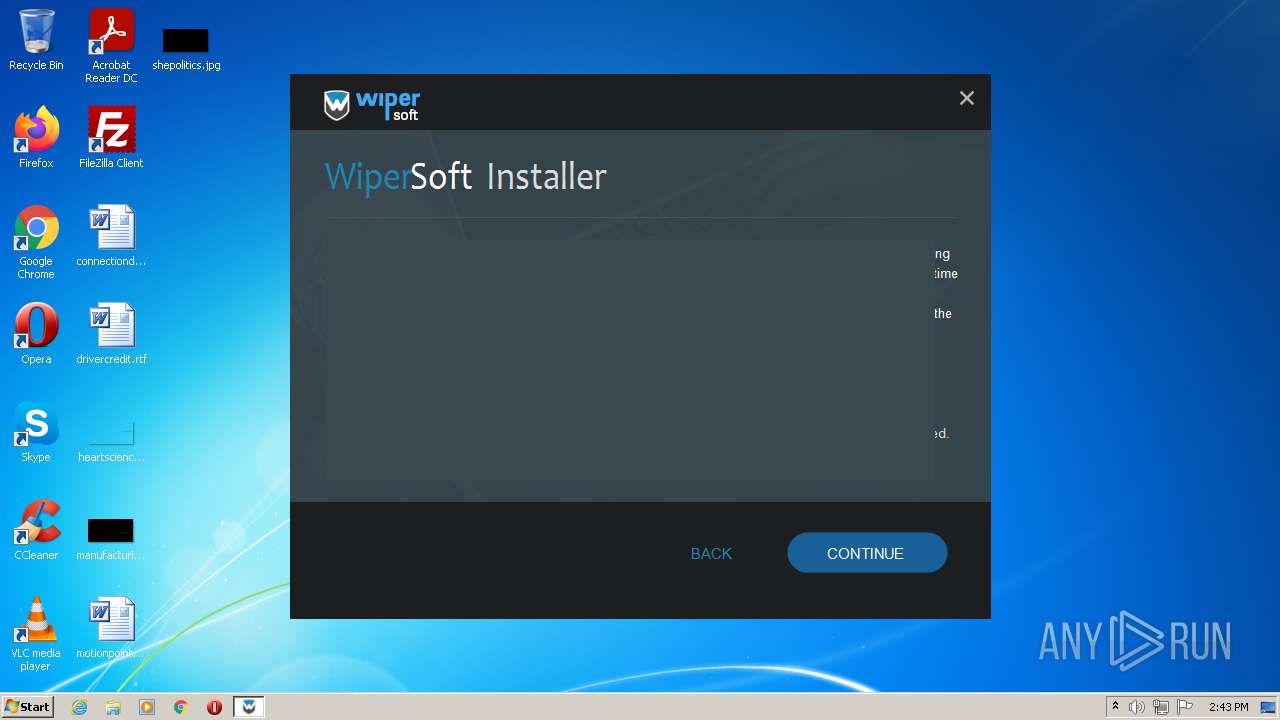 Malware analysis WiperSoft-installer.exe Malicious activity | ANY.RUN - Malware Sandbox Online