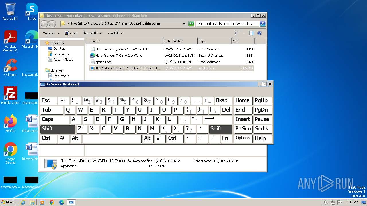 Malware analysis The.Callisto.Protocol.v1.0.Plus.17.Trainer.Update2-peizhaochen.zip Malicious ...