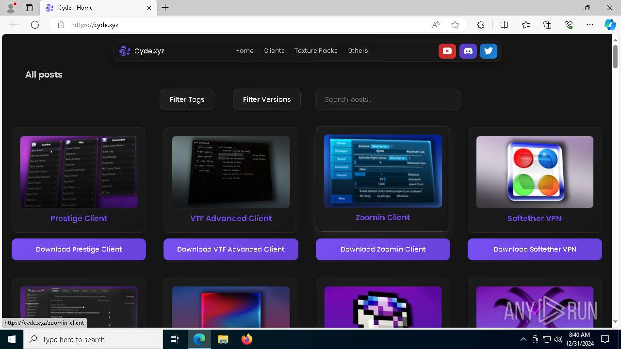 Malware analysis cyde.xyz Malicious activity | ANY.RUN - Malware Sandbox Online
