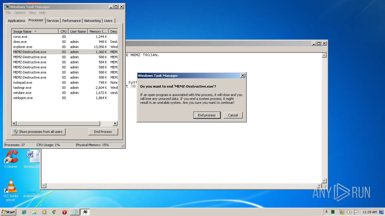 Malware analysis MEMZ-Destructive.exe Malicious activity | ANY.RUN ...