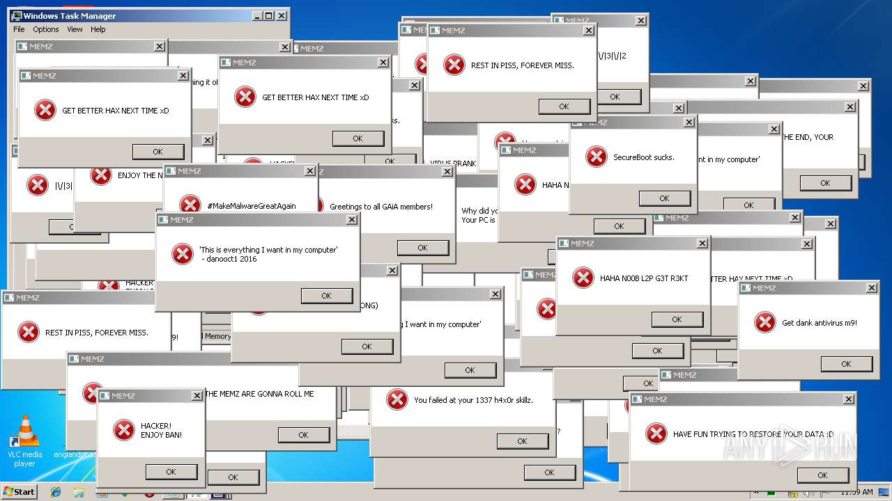 Malware analysis MEMZ-Destructive.exe Malicious activity | ANY.RUN - Malware Sandbox Online