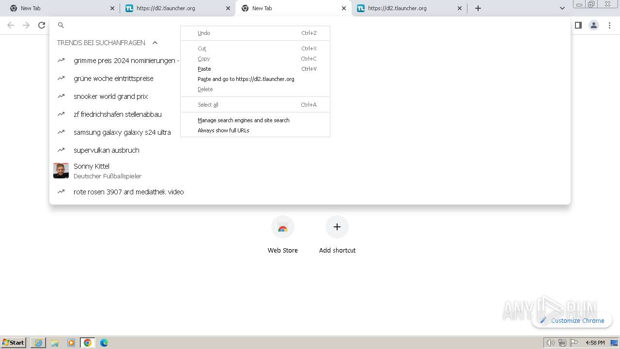 Malware analysis https://dl2.tlauncher.org Malicious activity | ANY.RUN ...