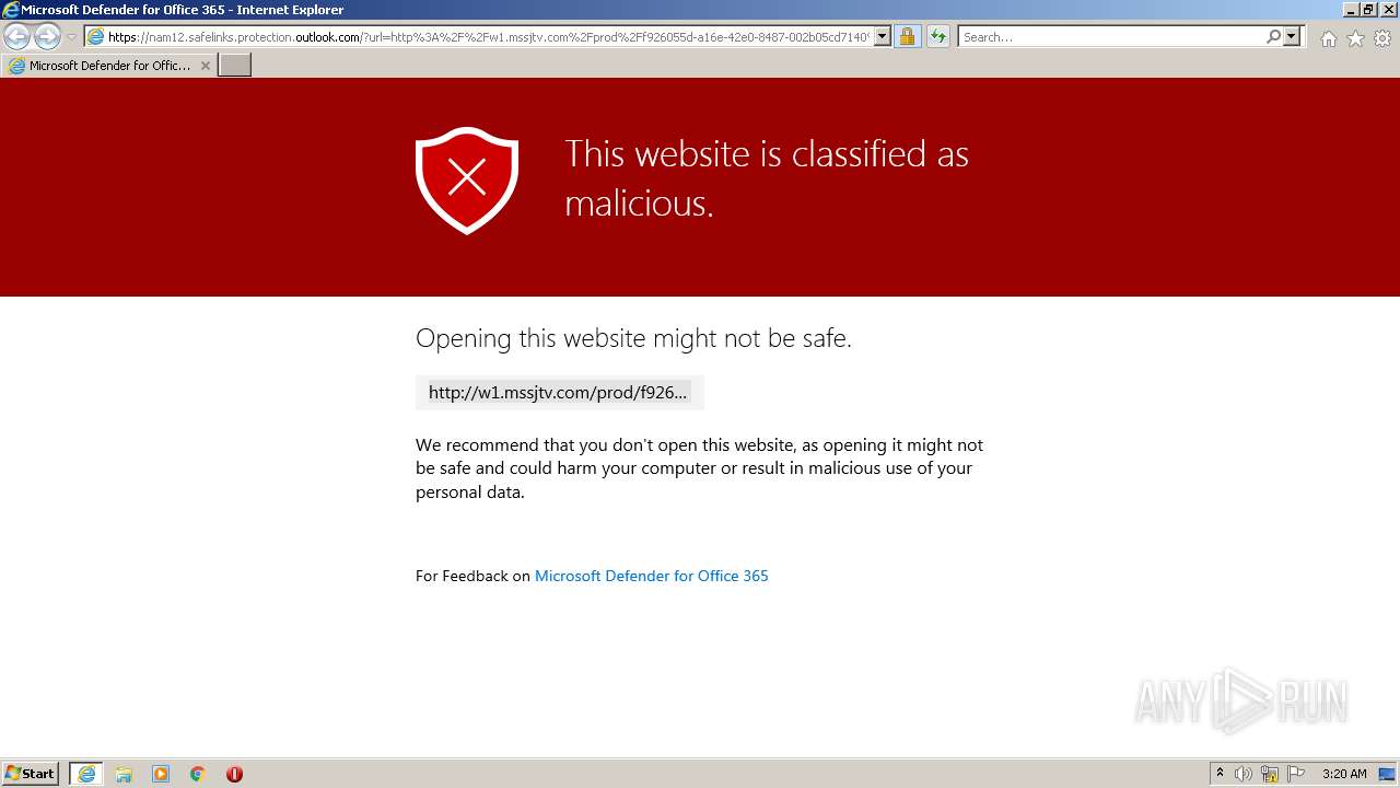 Malware Analysis Https: Nam12.safelinks.protection.outlook.com ?url