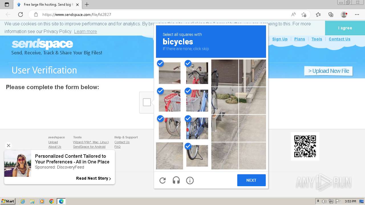 Analysis sendspace.com/file/fd2827 Malicious activity - Interactive analysis ANY.RUN