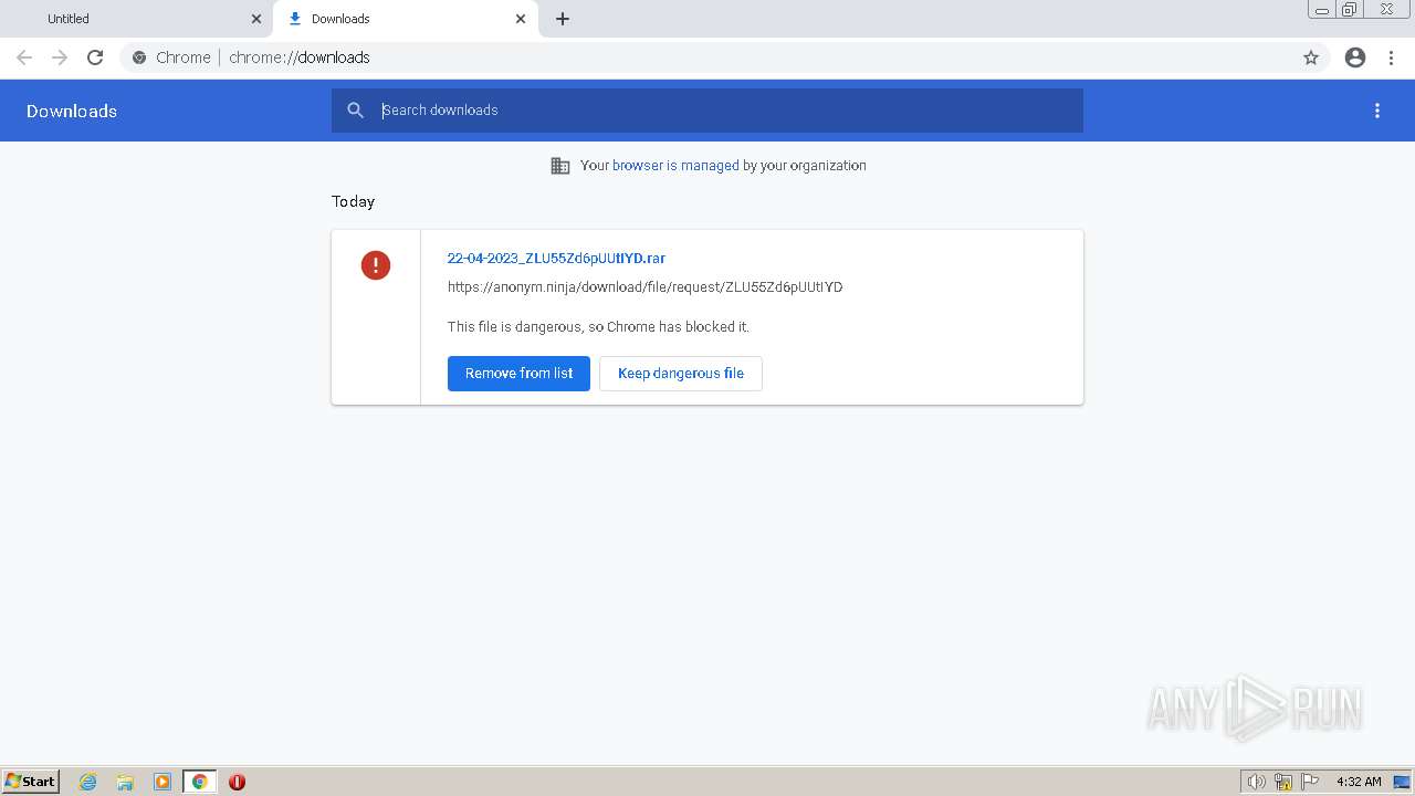 Malware analysis https://anonym.ninja/download/file/request ...