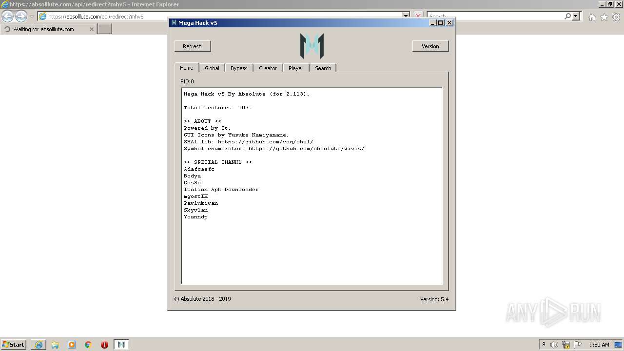 Malware analysis MegaHack v5.4 SETUP.exe Malicious activity | ANY.RUN ...