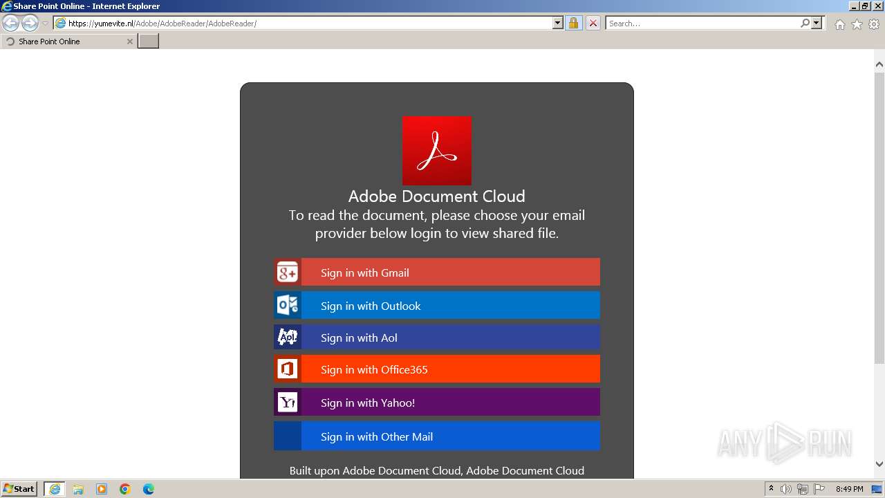 Malware analysis https://yumevite.nl/Adobe/AdobeReader/AdobeReader ...